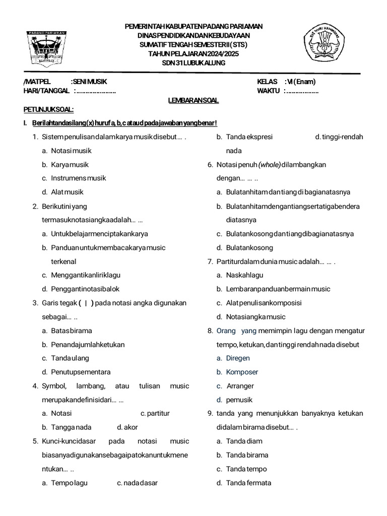 STS Seni Musik Ririn | PDF