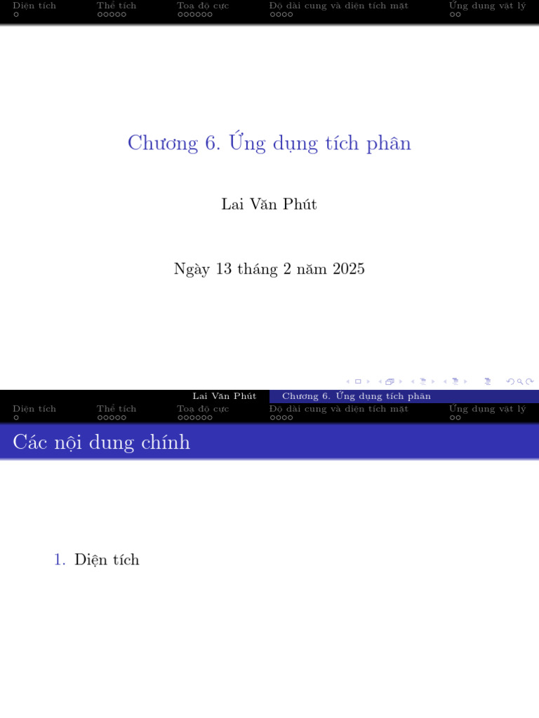 Chương 6. NG D NG Tích Phân | PDF