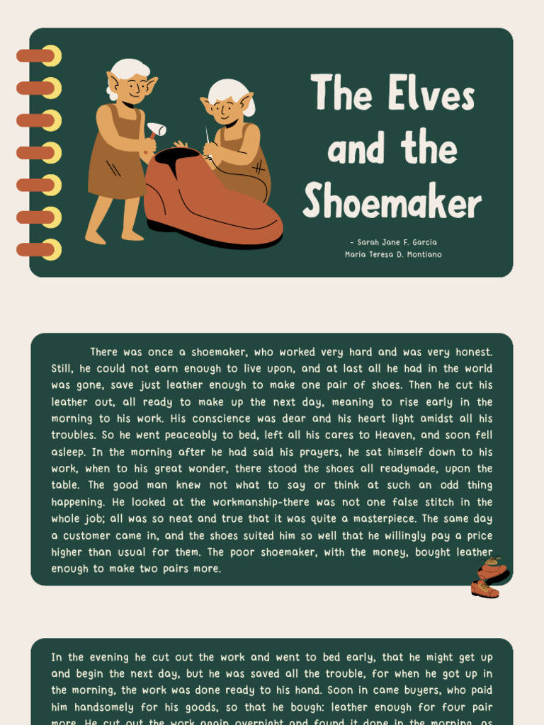 The Elves and the Shoemaker Story | PDF | Shoe