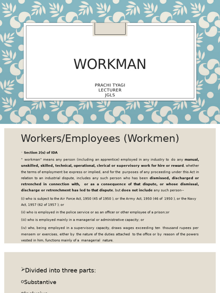 Workman | PDF | Employment | Appeal