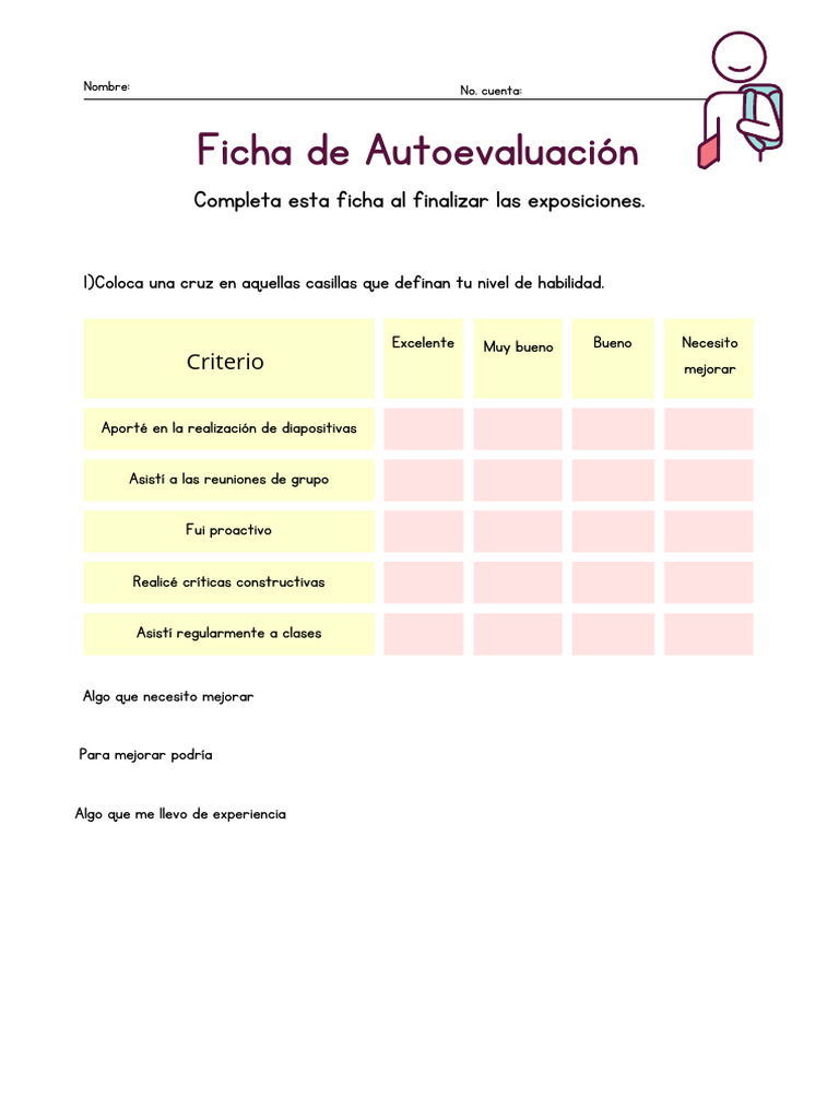 Ficha de Autoevaluación | PDF