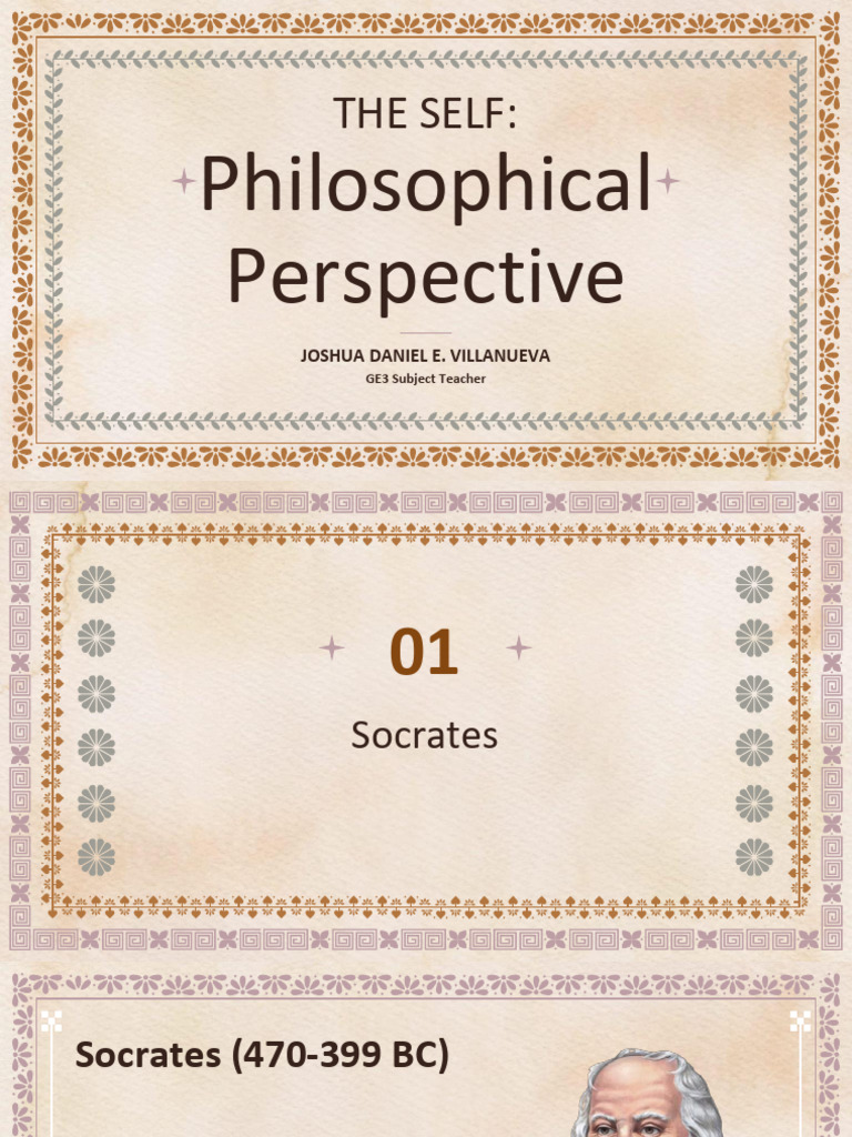 GE3 Chapter 2 The Self Philosophical Perspective 3 | PDF | Cost Of Living | Experience