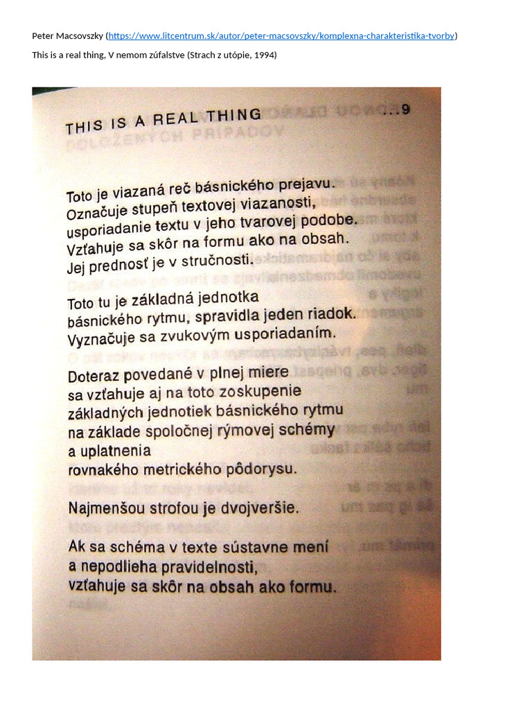 Básne Na Seminár - Macsovszky - Habaj - Šulej | PDF