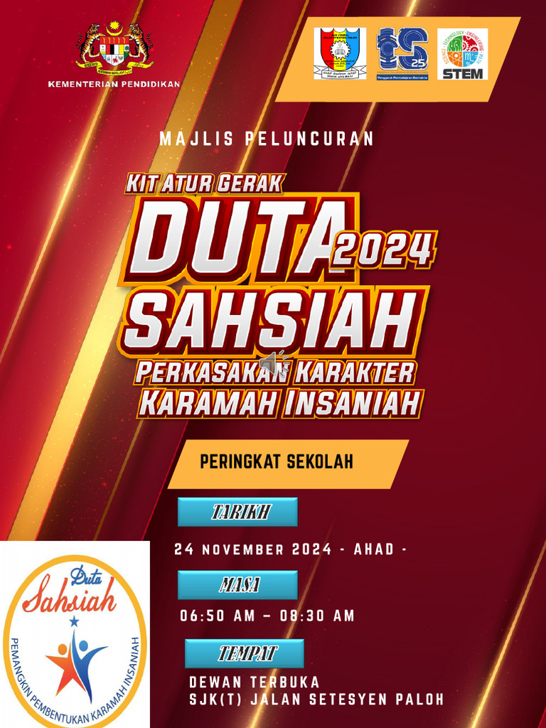 Buku Program Duta Sahsiah 2024 | PDF
