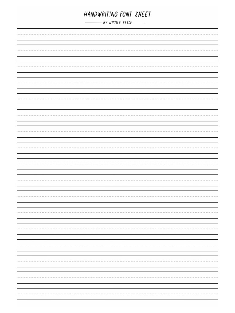 US Letter All Caps Blank Practice Sheets | PDF