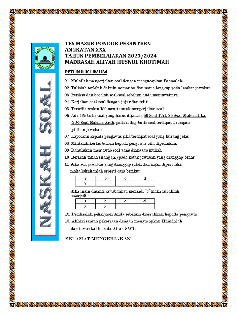 Soal PSB Ma 2023 | PDF