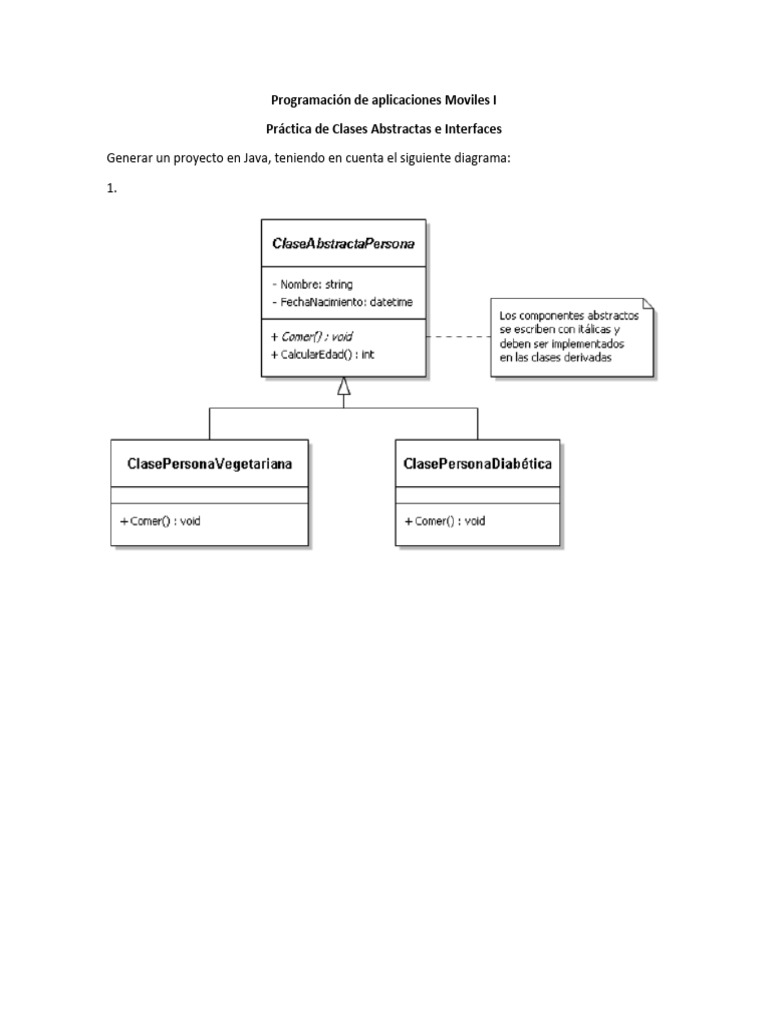 Práctica de Clases Abstractas e Interfaces | PDF