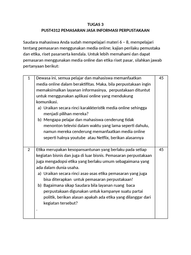 TUGAS 3 PUST4312 242 | PDF