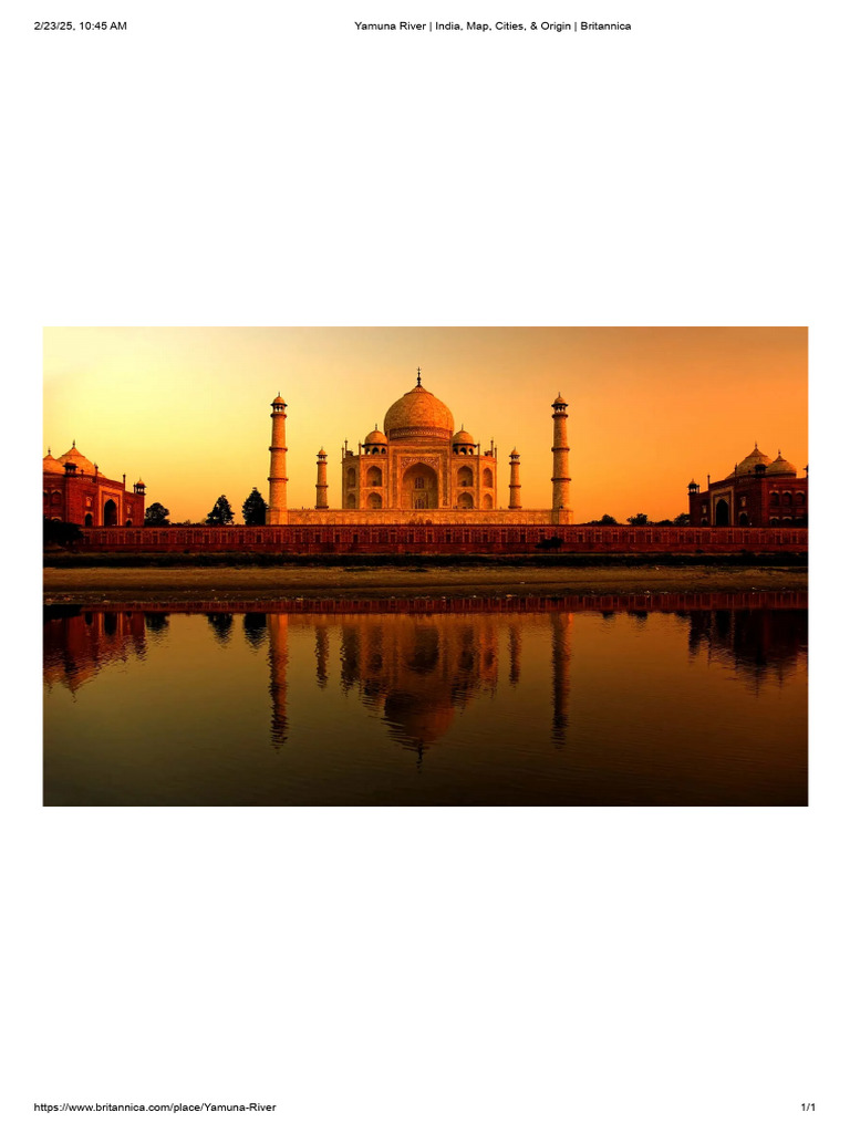 Yamuna River _ India, Map, Cities, & Origin _ Britannica | PDF