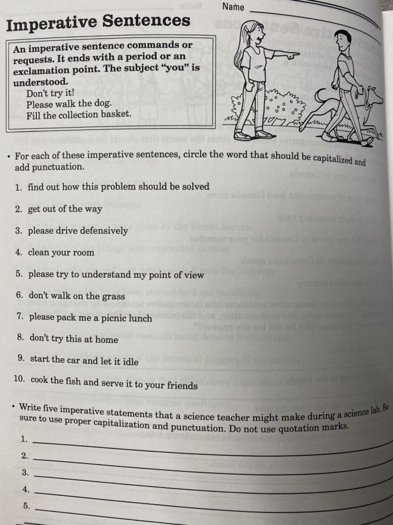 Kami Export - Imperative Sentences | PDF