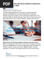 Maharashtra HSC MATHS Chapter-Wise Weightage 2024 | PDF | Mathematics ...