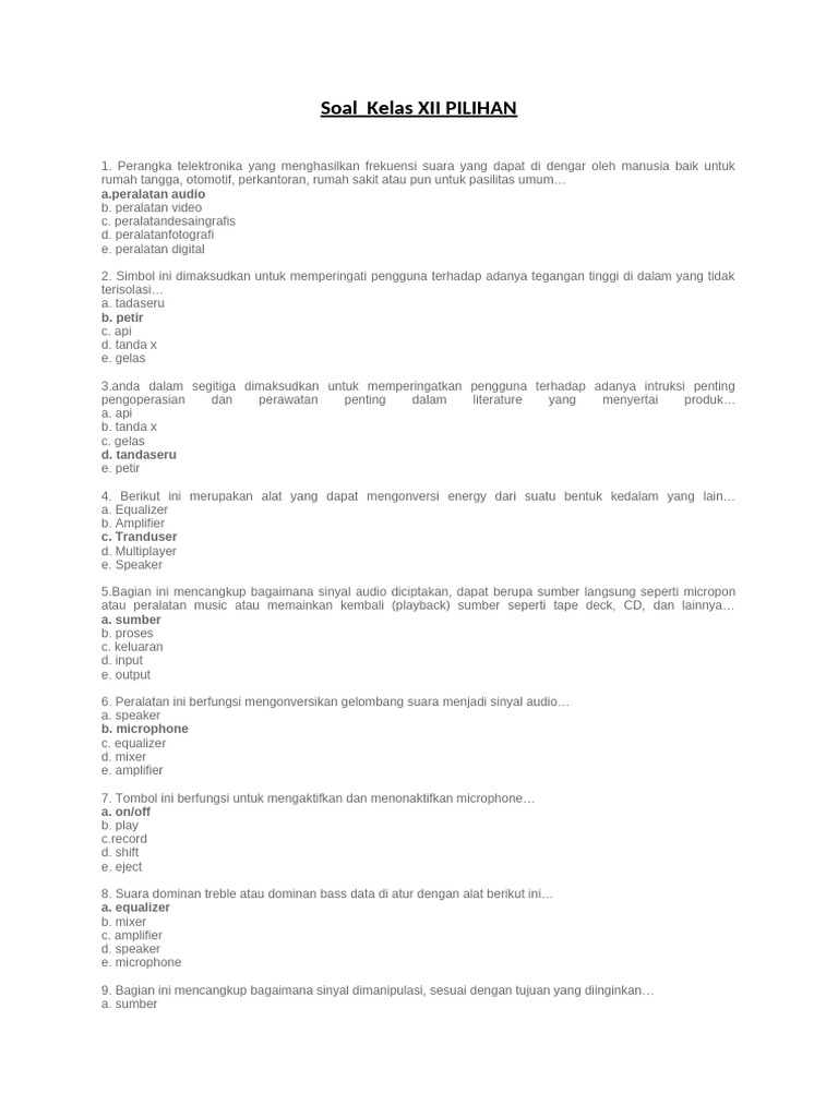 Sumber dan Proses Sinyal Audio | PDF