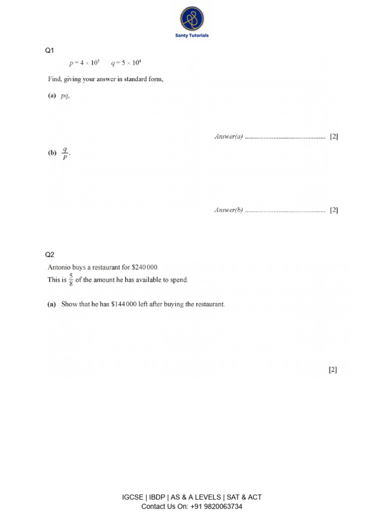 IGCSE, IBDP, A Levels & SAT Prep | PDF