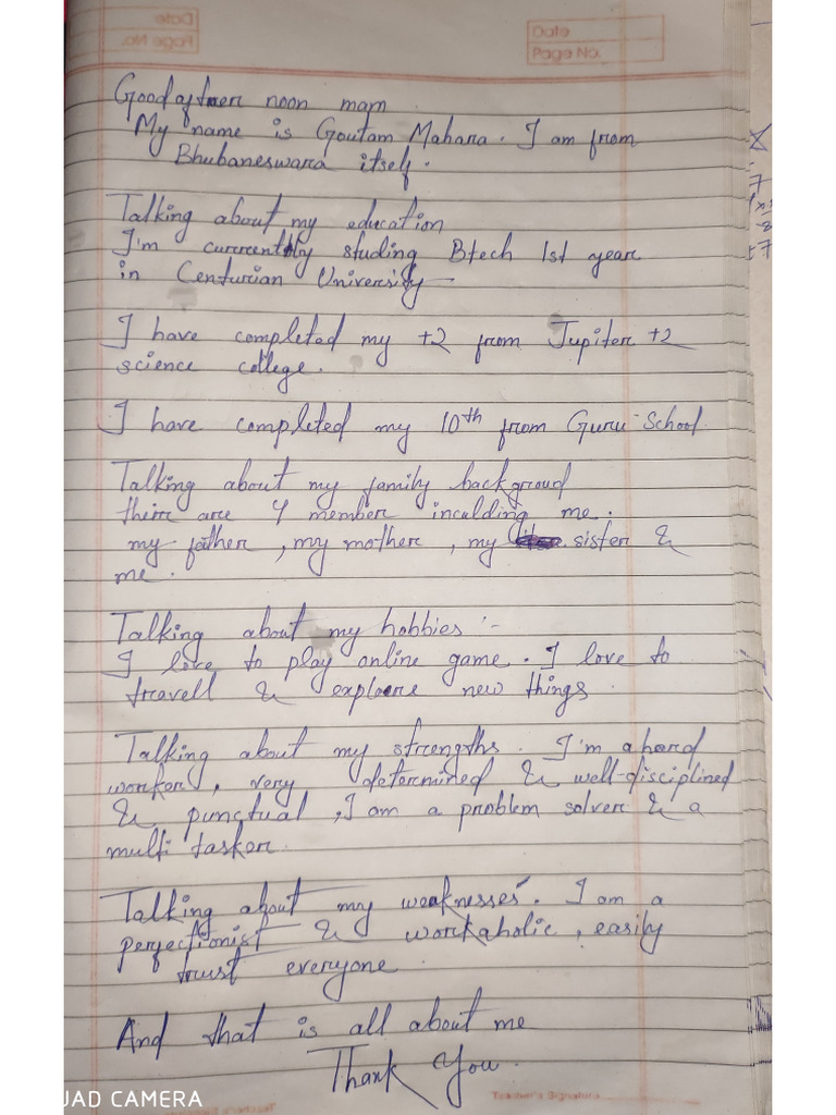 Self Introduction | PDF
