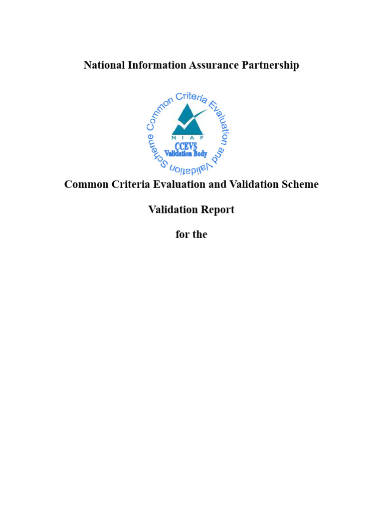 Common Criteria Evaluation and Validation Scheme Validation Report | PDF | Secure Shell | Password