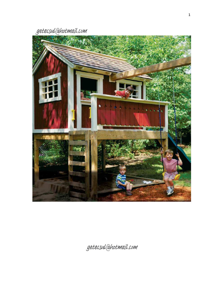 Casinha de Madeira Com Playground | PDF | Teto