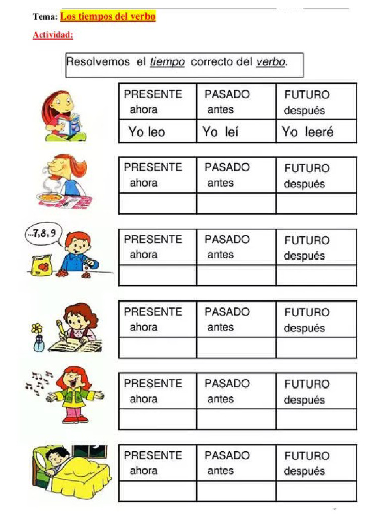 Ejercicios Verb | PDF