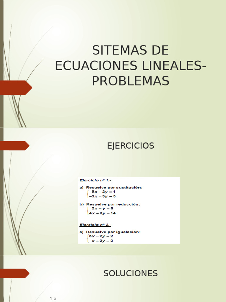Sitemas de Ecuaciones Lineales-Problemas 2 | PDF