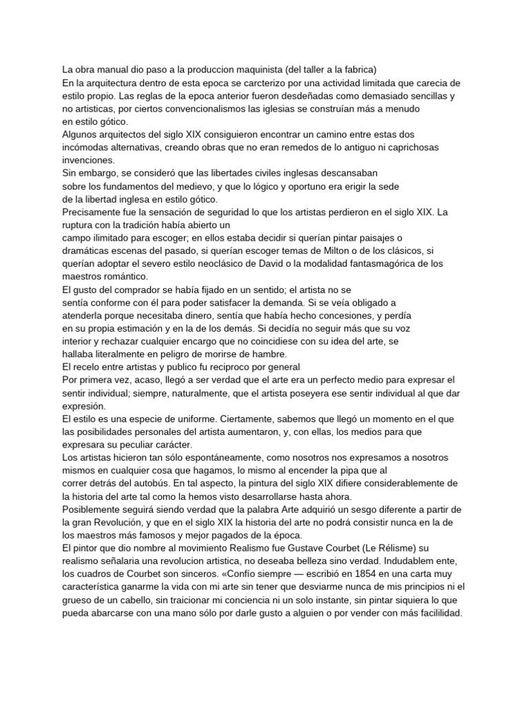 Gombrich Resumen 2 | PDF | Impresionismo | Pinturas