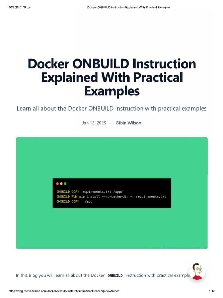 Docker ONBUILD Practical Explained | PDF