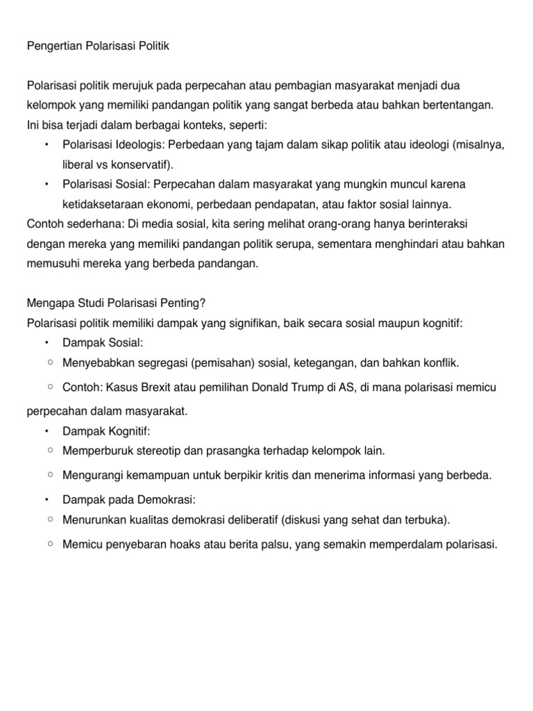 Polarisasi Politik | PDF