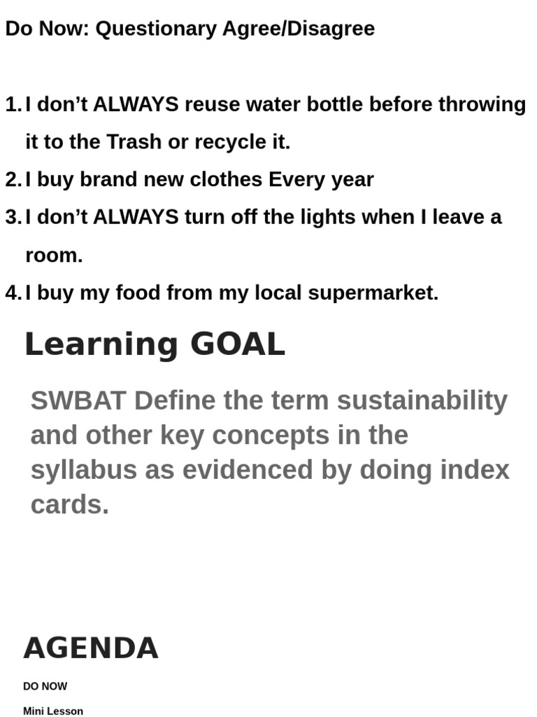 1.3 Sustainability AICE Environ 24 - 25 | PDF | Sustainability | Waste