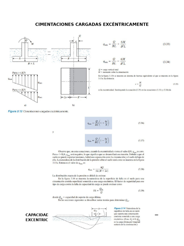 CIMENTACIONES CARGADAS EXCÉNTRICAMENTE | PDF
