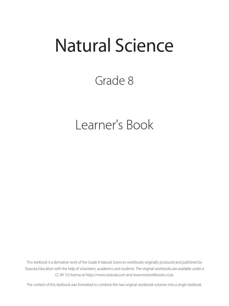 Grade 8 Natural Science Overview | PDF | Photosynthesis | Breathing