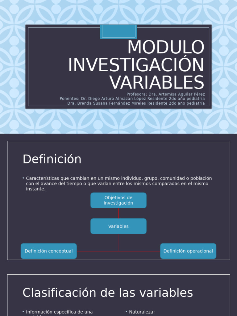 Modulo Investigación Variables Pdf