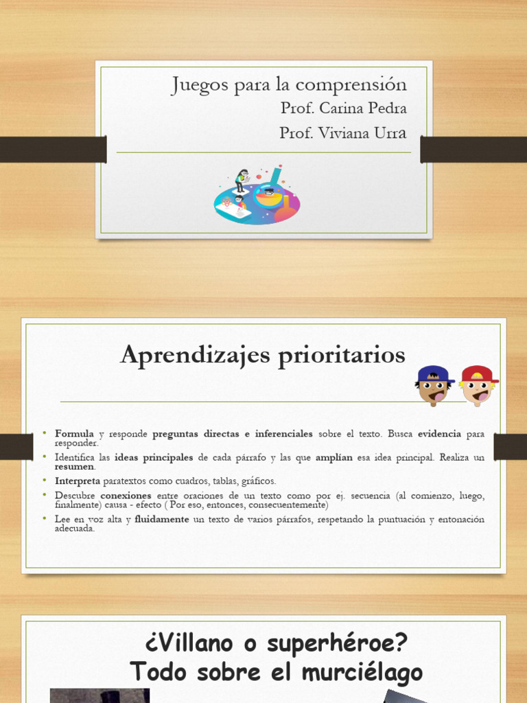 Juegos para Mejorar la Comprensión Lectora | PDF | Murciélago