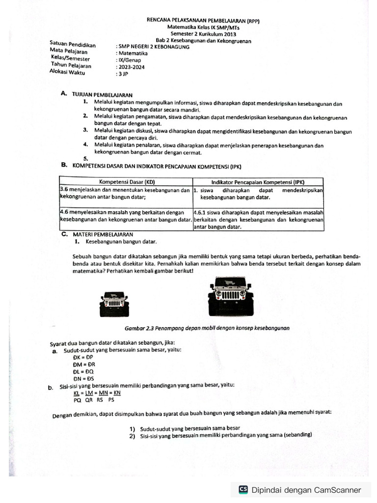 RPP KESEBANGUNAN KLS 9 | PDF