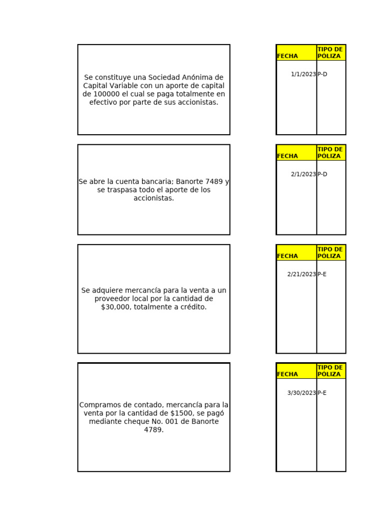 Ejercicios Contables Contabilidad Básica II 1-3 | PDF | Contabilidad ...