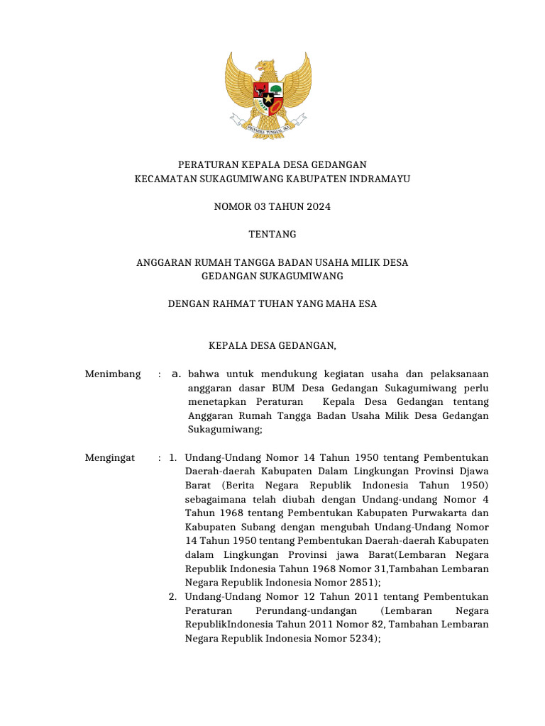 Perkades ART Gedangan | PDF