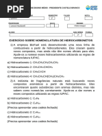 Lista de Exercícios Sobre Nomenclatura de Hidrocarbonetos - Brasil Escola | PDF | Benzeno ...