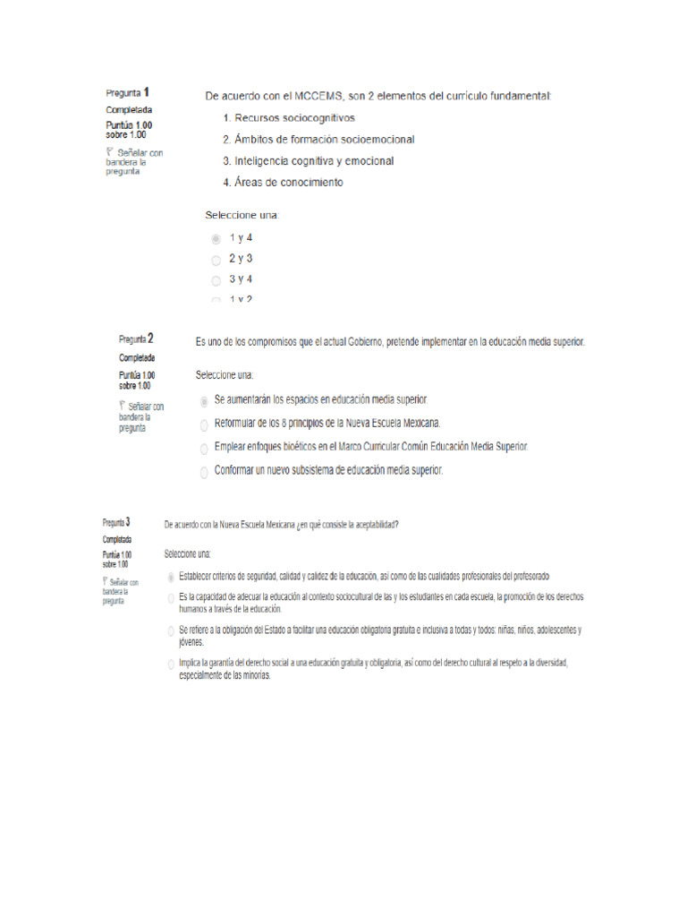 Modulo Uno Examen Superioir | PDF