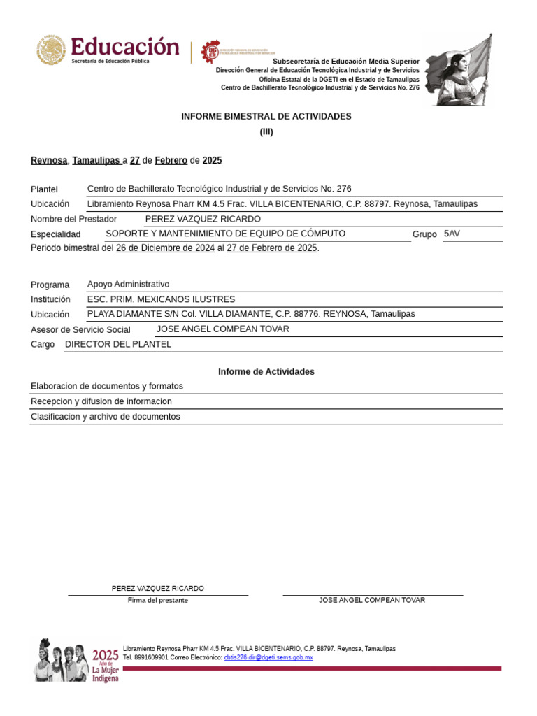 Informe Bimestral 3 | PDF