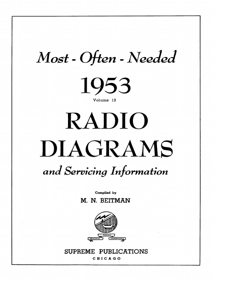 Radio Diagrams 1953 | PDF