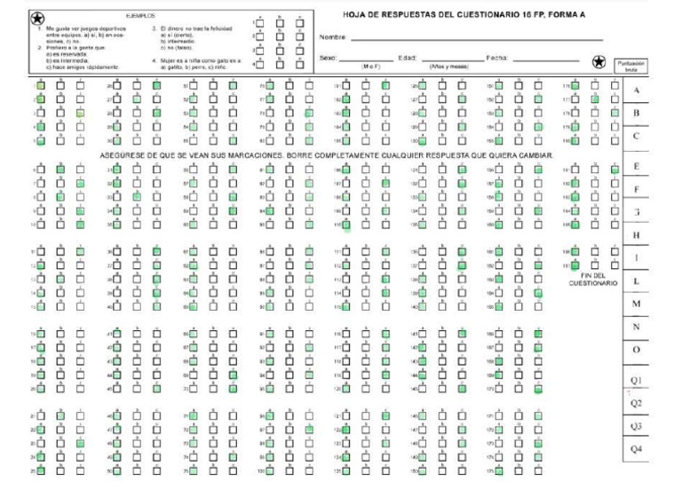 PROTOCOLO 16 PF Test | PDF