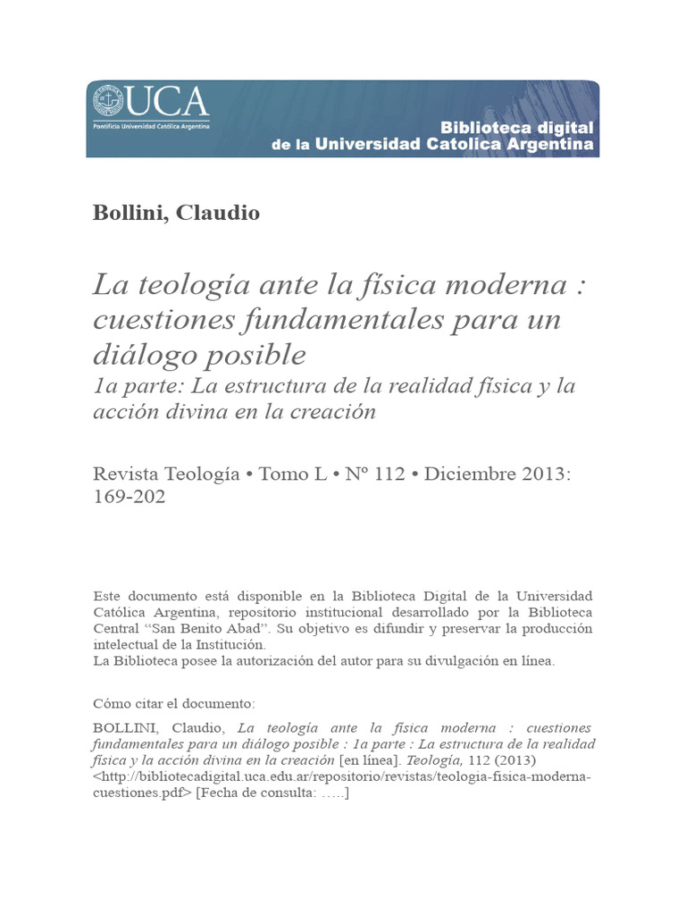Teología y física moderna: un diálogo posible | PDF | Relatividad ...