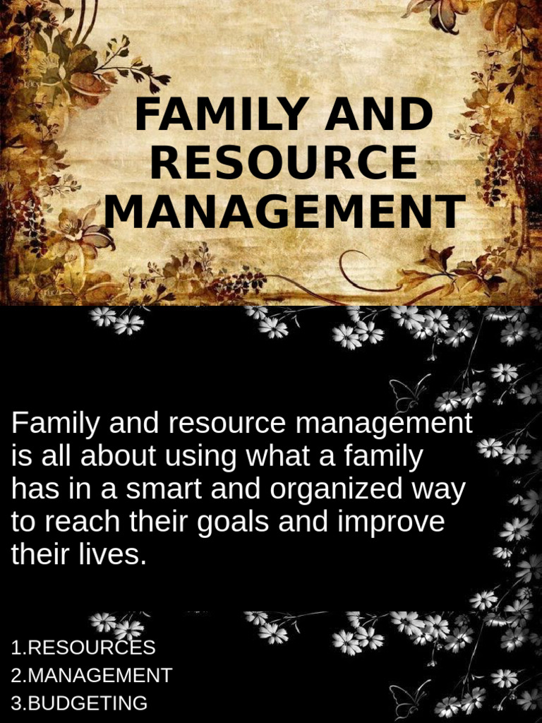 Family Resource Management Essentials | PDF