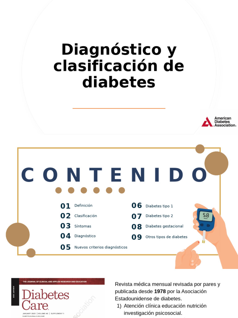 DIABETES ADA 2025 - Diagnóstico y Clasificación | PDF | Diabetes ...