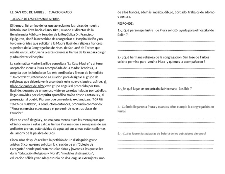 fICHA DE RELIGION | PDF