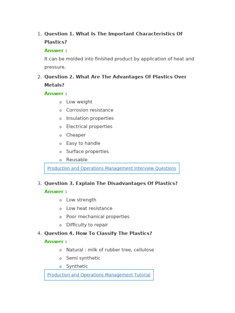 Injection Molding Interview Questions | PDF | Thermoplastic | Plastic