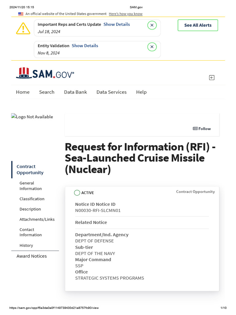 SLCM N招标文件 | PDF | Missile
