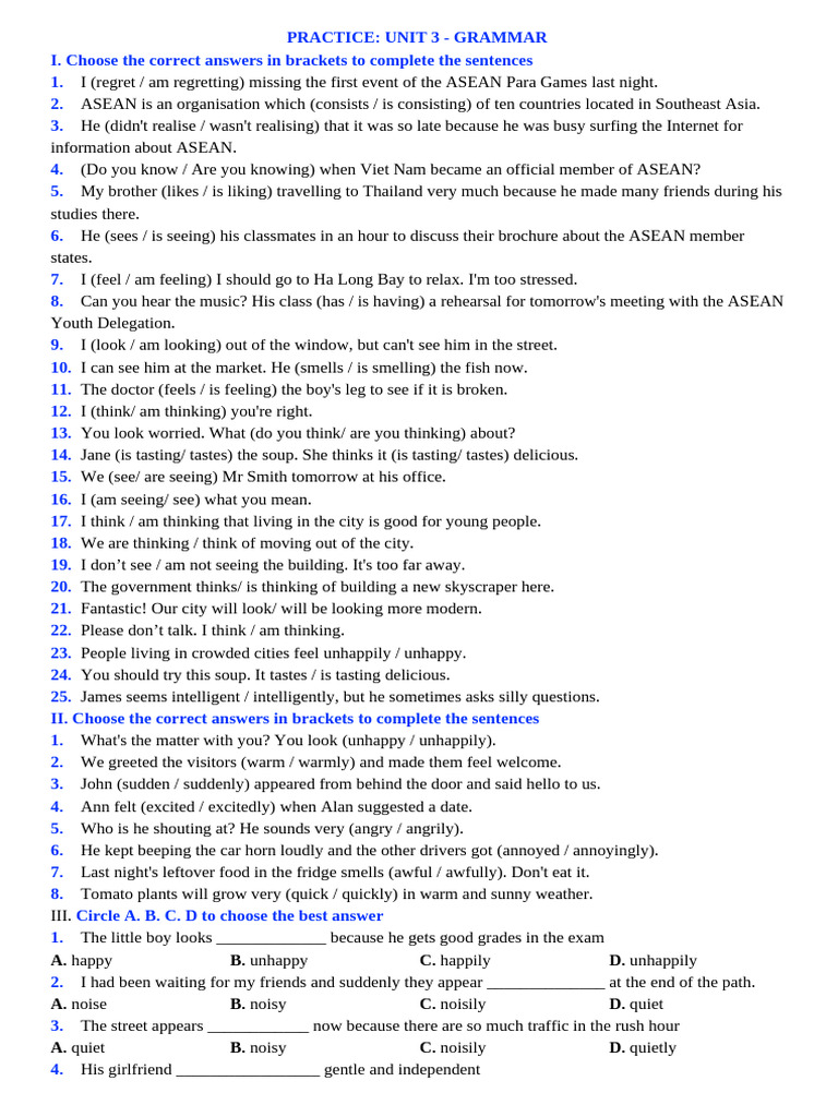 G11 - U3 GRAMMAR PRACTICE 2 | PDF