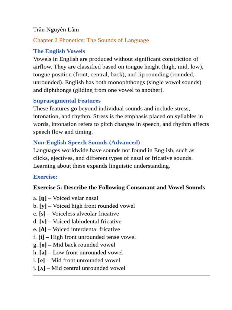 English Phonetics: Vowels and Sounds Guide | PDF