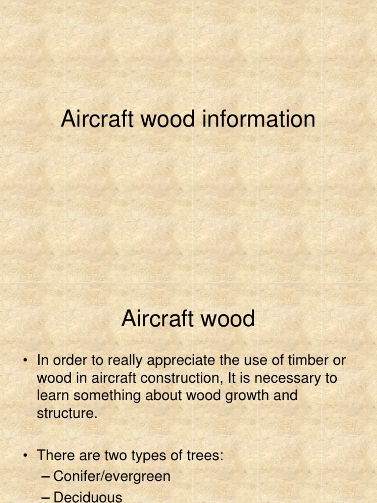 Aircraft Wood Information | PDF | Wood | Lumber