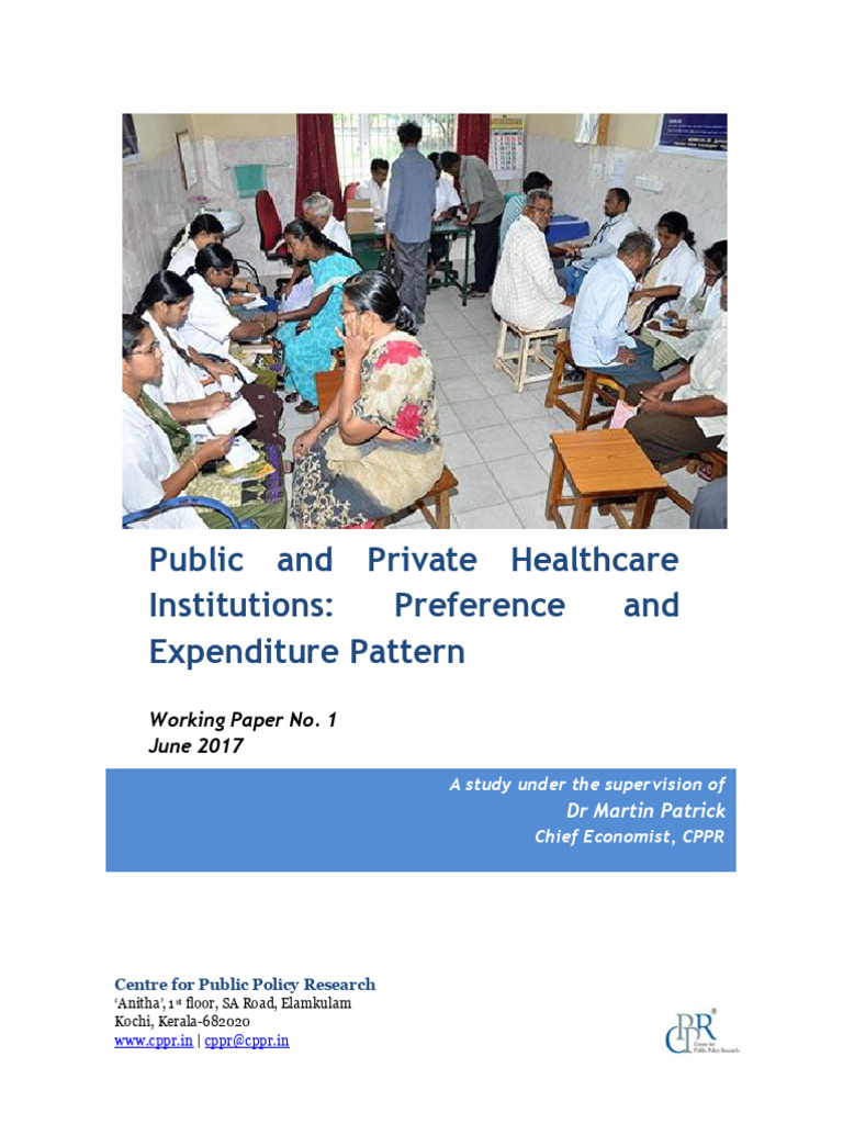 Public and Private Healthcare Institutions Preference and Expenditure ...