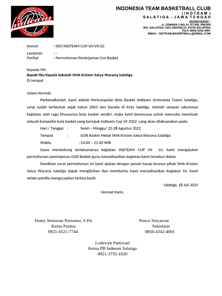 SURAT Peminjaman Lap Lab | PDF