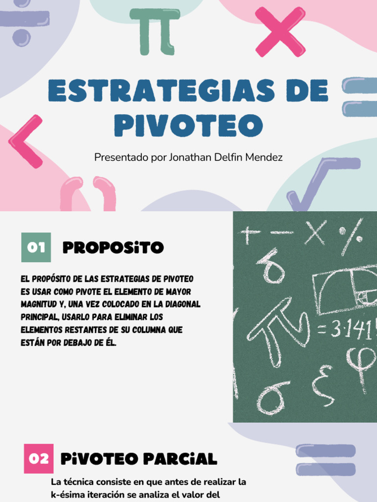 Estrategias de Pivoteo en Matemáticas | PDF